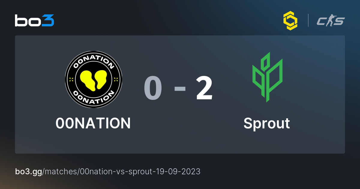 00NATION vs Sprout - CS2 Match at CCT Online Finals 3 2023