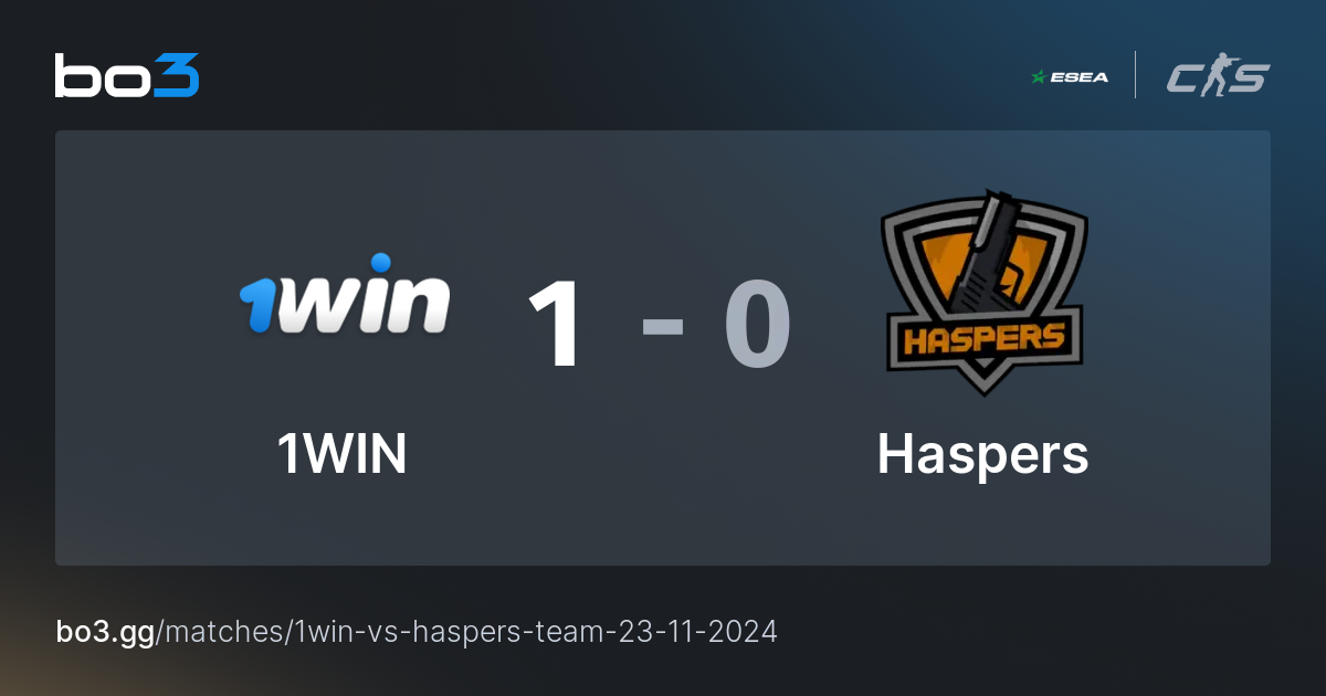 1WIN vs Haspers - CS2 Match at ESEA Season 51: Advanced Division - Europe