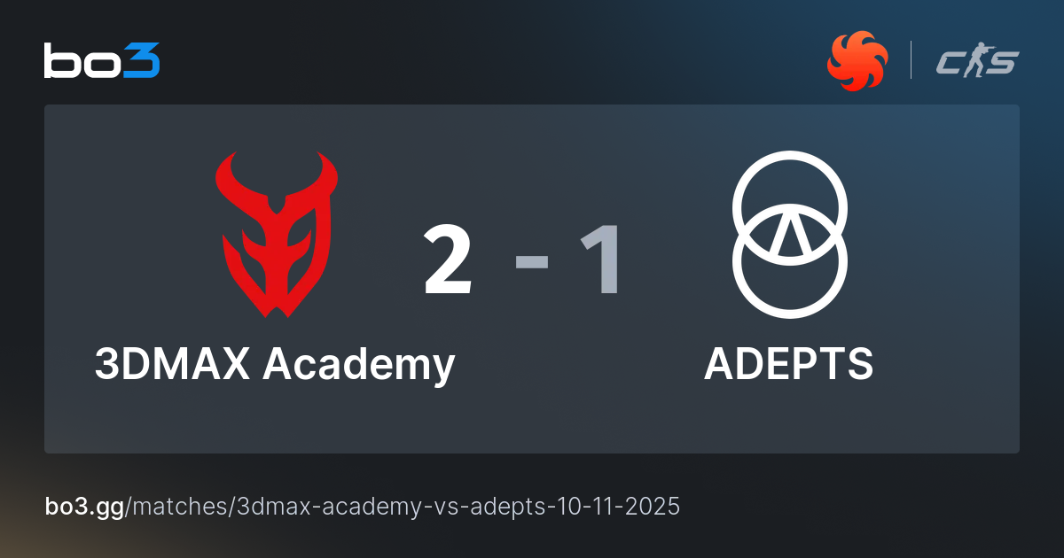 3DMAX Academy vs ADEPTS - 라이브 - Exort Series 19에서의 CS2 경기