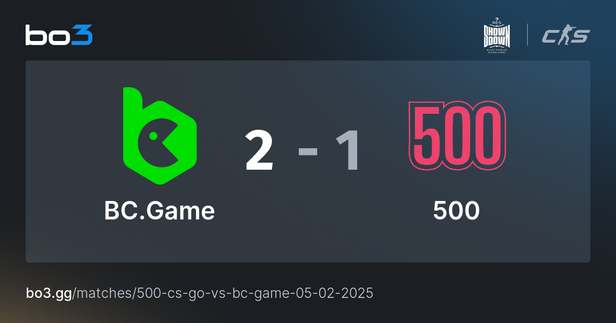 BC.Game vs 500 - CS2 Match at BLAST Rising Europe Spring 2025: Closed Qualifier