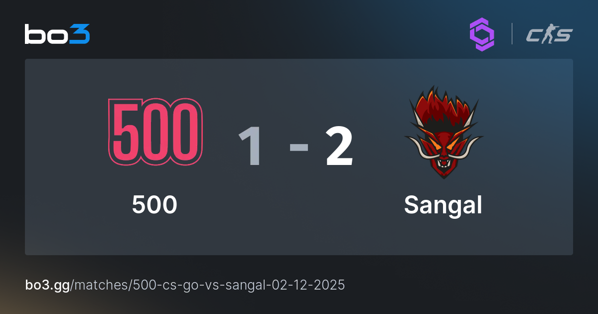 500 vs Sangal - Live - CS2 Match at CCT Season 3 European Series 12