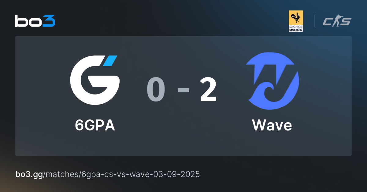 6GPA vs Wave - En vivo - Partido de CS2 en DACH CS Masters Season 4