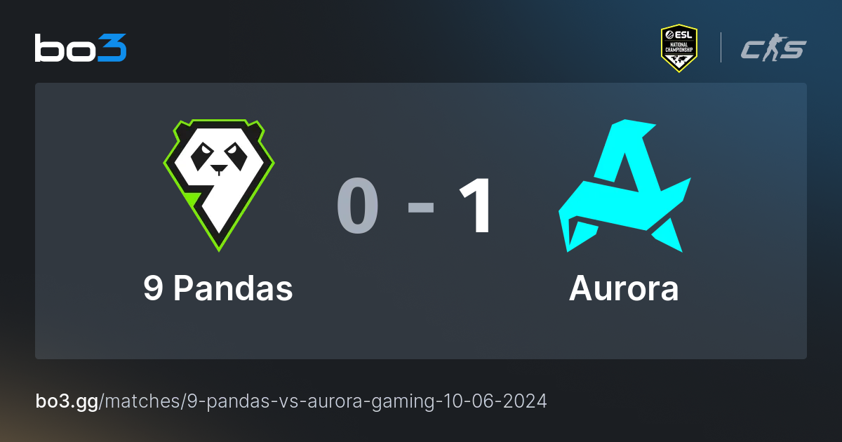 9 Pandas vs Aurora - CS2 Match at ESL Pro League Season 20: European Conference
