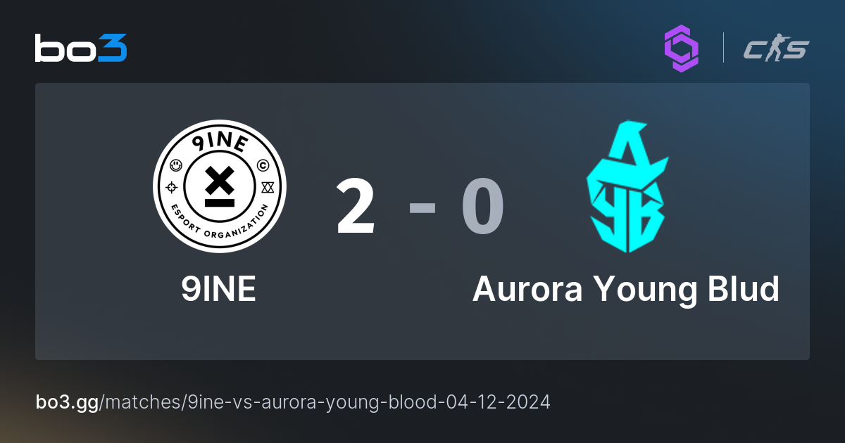 9INE vs Aurora Young Blud - CS2 Match at CCT Season 2 European Series 15
