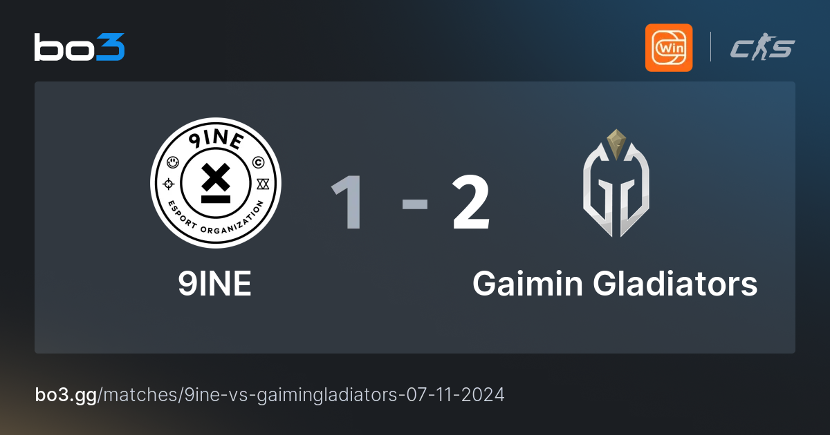 9INE vs Gaimin Gladiators - CS2 Match at Winline Insight Season 6