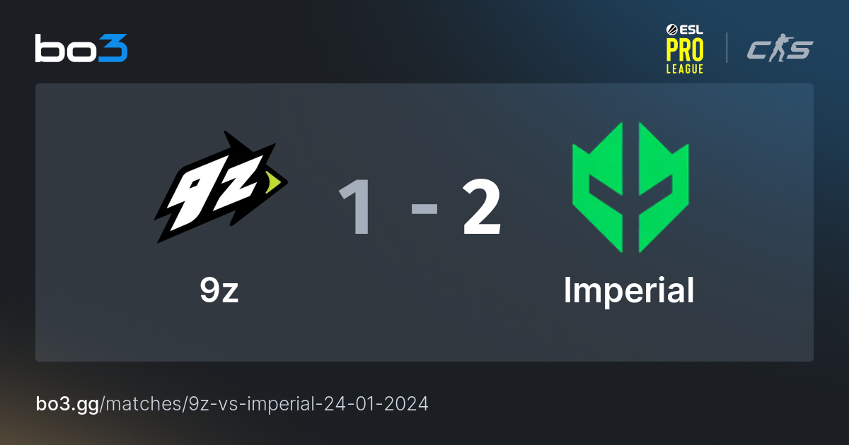 9z vs Imperial - CS2 Match at ESL Pro League Season 19: South American Qualifier