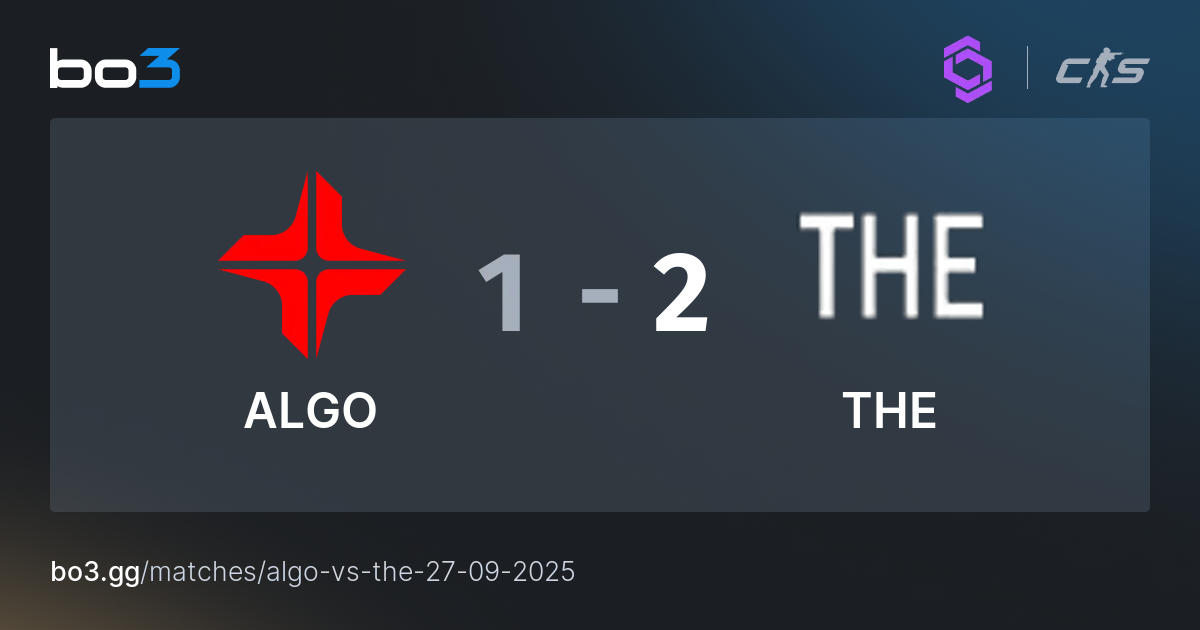 ALGO vs THE - Partido de CS2 en CCT Season 3 European Series 8 Play-In