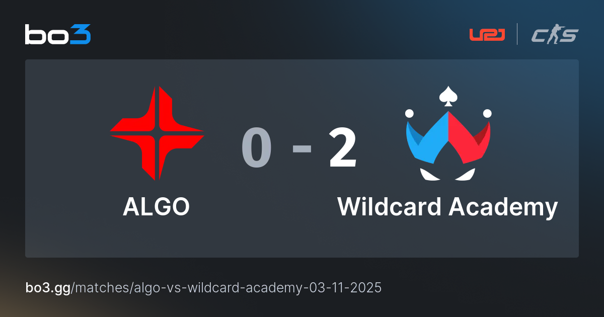 ALGO vs Wildcard Academy - Pertandingan CS2 di United21 Season 40
