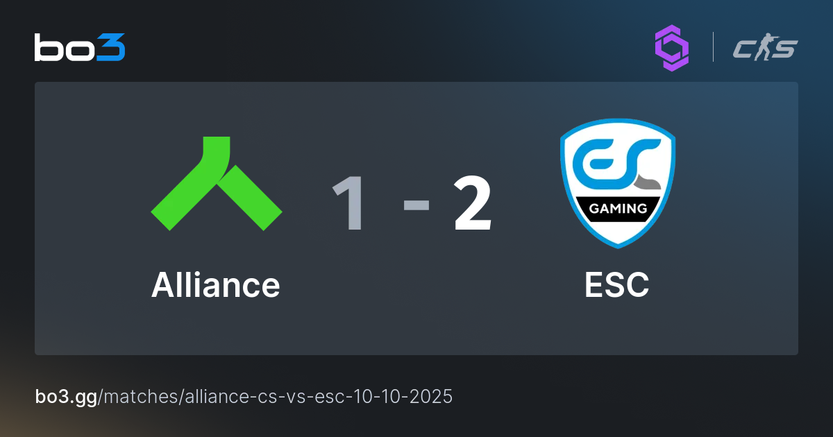 Alliance vs ESC - CS2 Match at CCT Season 3 European Series 8