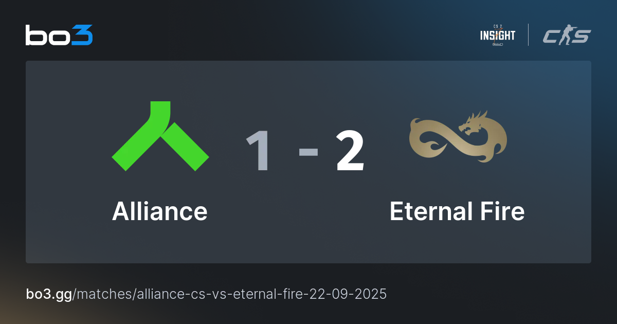 Alliance vs Eternal Fire - CS2 Match at Winline Insight Season 8 2025