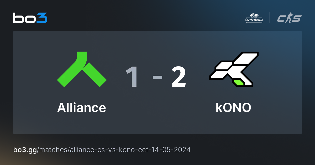 Alliance vs kONO - CS2 Match at Elisa Invitational Spring 2024