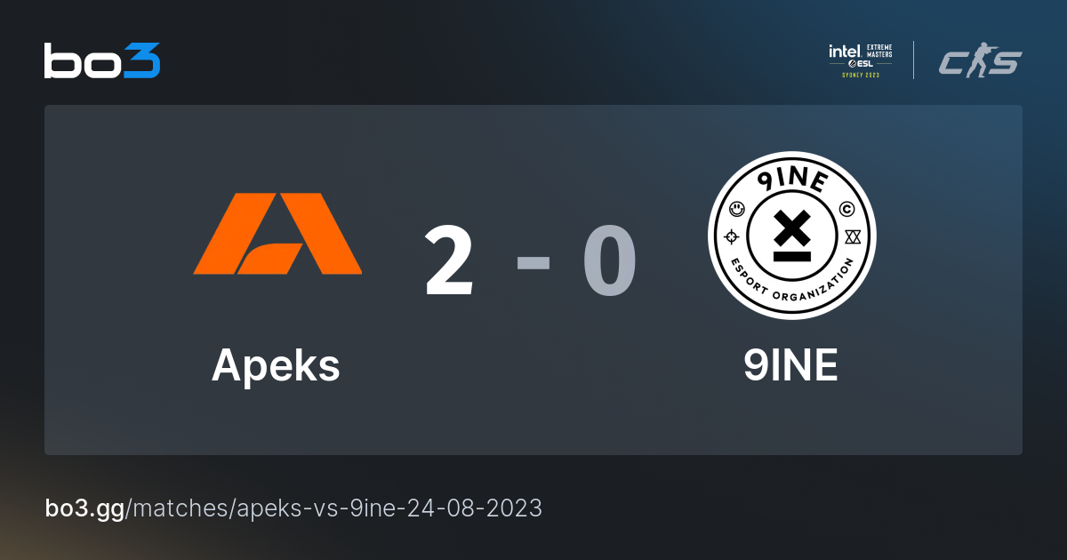 Apeks vs 9INE - CS2 Match at IEM Sydney 2023: European Qualifier