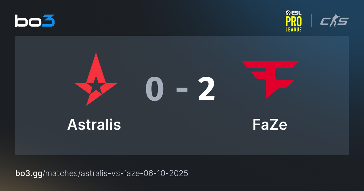 Astralis vs FaZe - CS2 Match at ESL Pro League Season 22