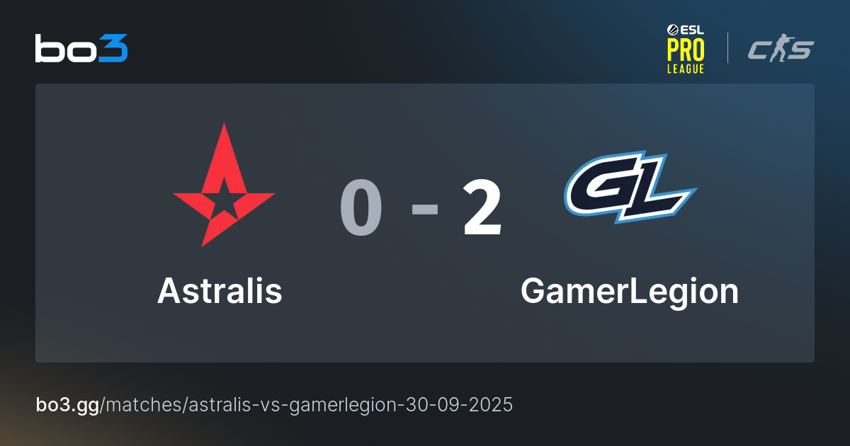 Astralis vs GamerLegion - CS2 Match at ESL Pro League Season 22 Stage 1