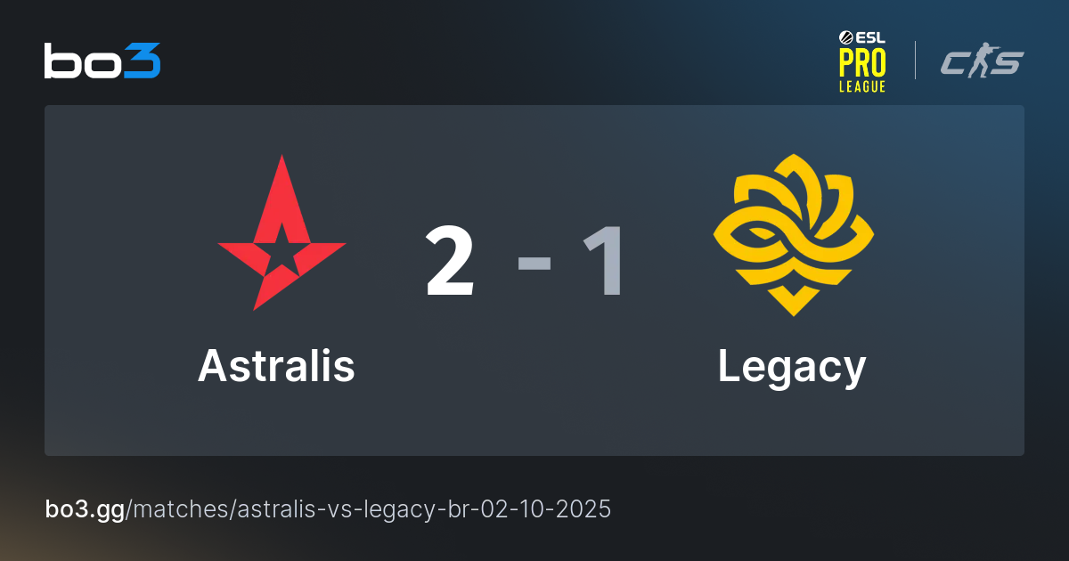 Astralis vs Legacy at Overpass stats in CS2