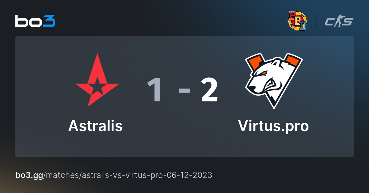 Astralis vs Virtus.pro - CS2 Match at BetBoom Dacha 2023