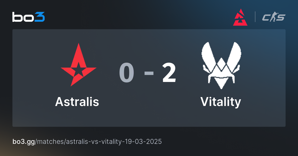 Astralis vs Vitality - CS2 Match at BLAST Open Spring 2025