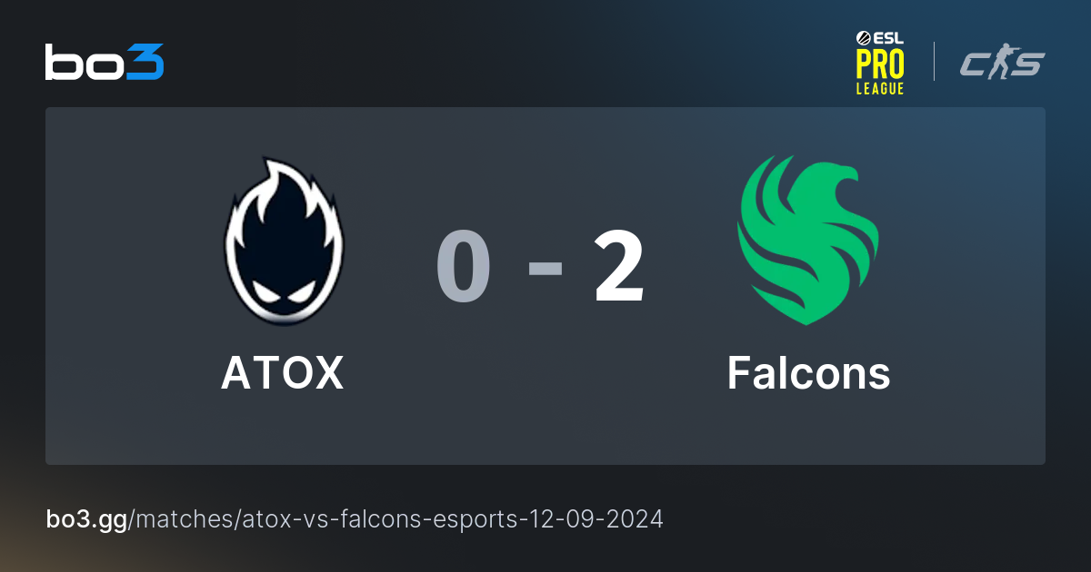 ATOX vs Falcons - CS2 Match at ESL Pro League Season 20