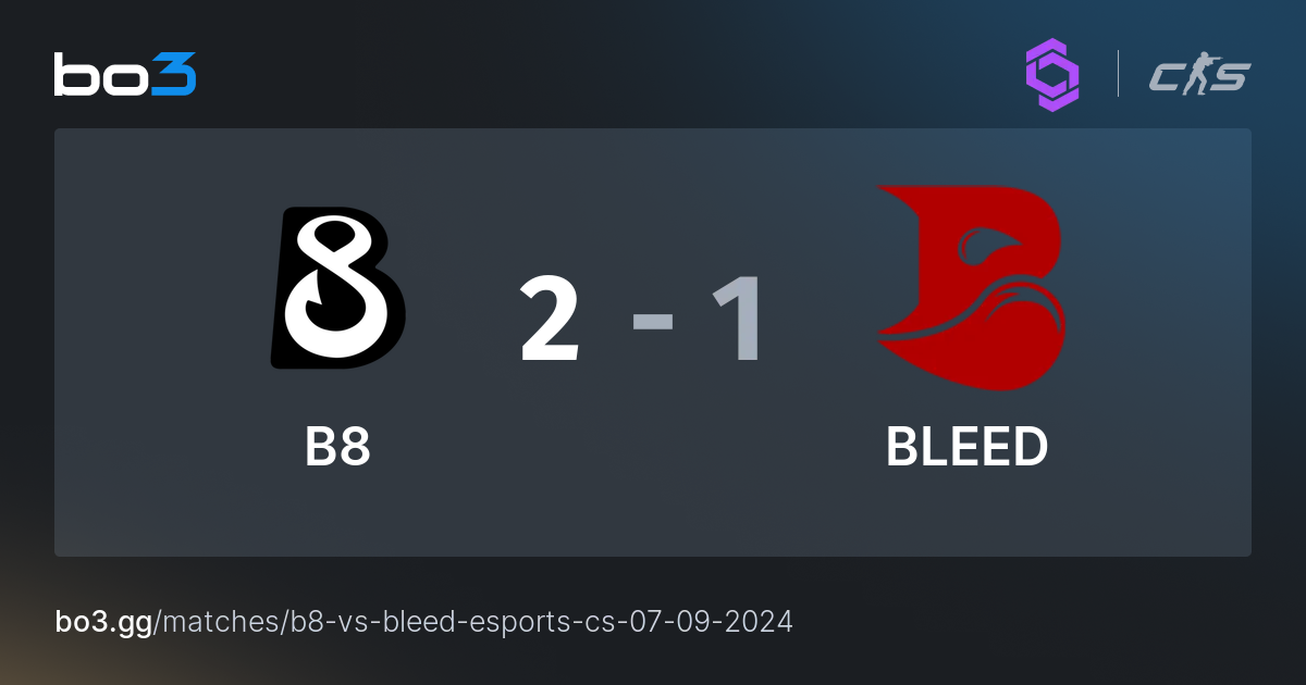 B8 vs BLEED - CS2 Match at CCT Season 2 European Series 10