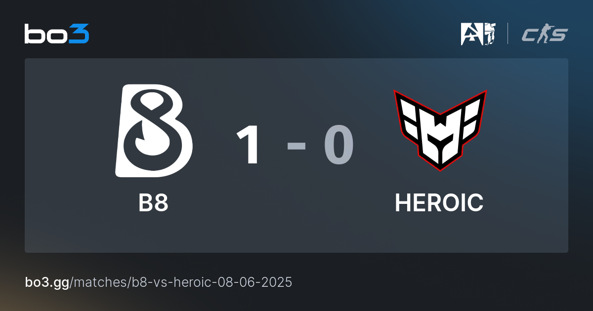 B8 vs HEROIC - CS2 Match at BLAST.tv Austin Major 2025 Stage 2