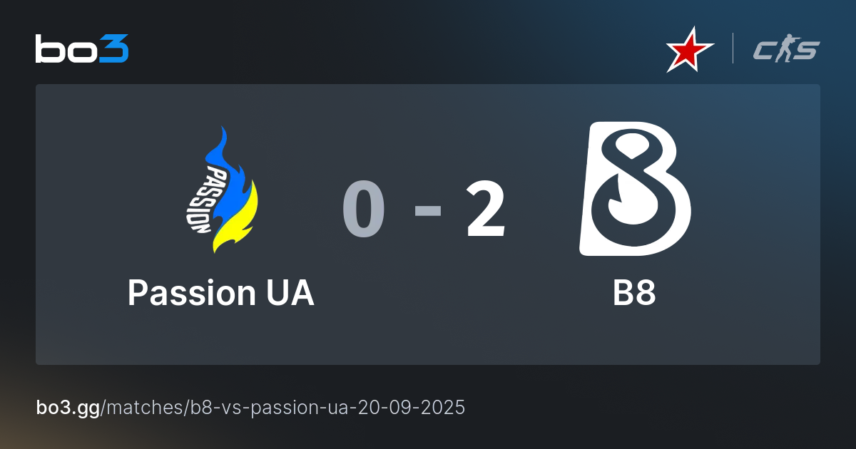Passion UA vs B8 - CS2 Match at StarLadder StarSeries Fall 2025
