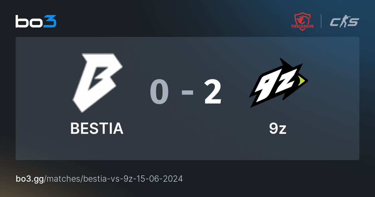 BESTIA vs 9z - CS2 Match at FiReLEAGUE Global Finals 2023