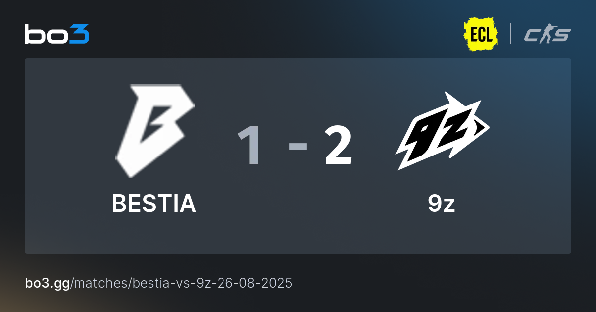 BESTIA vs 9z - CS2 Match at ESL Challenger League Season 50: South America - Cup 1