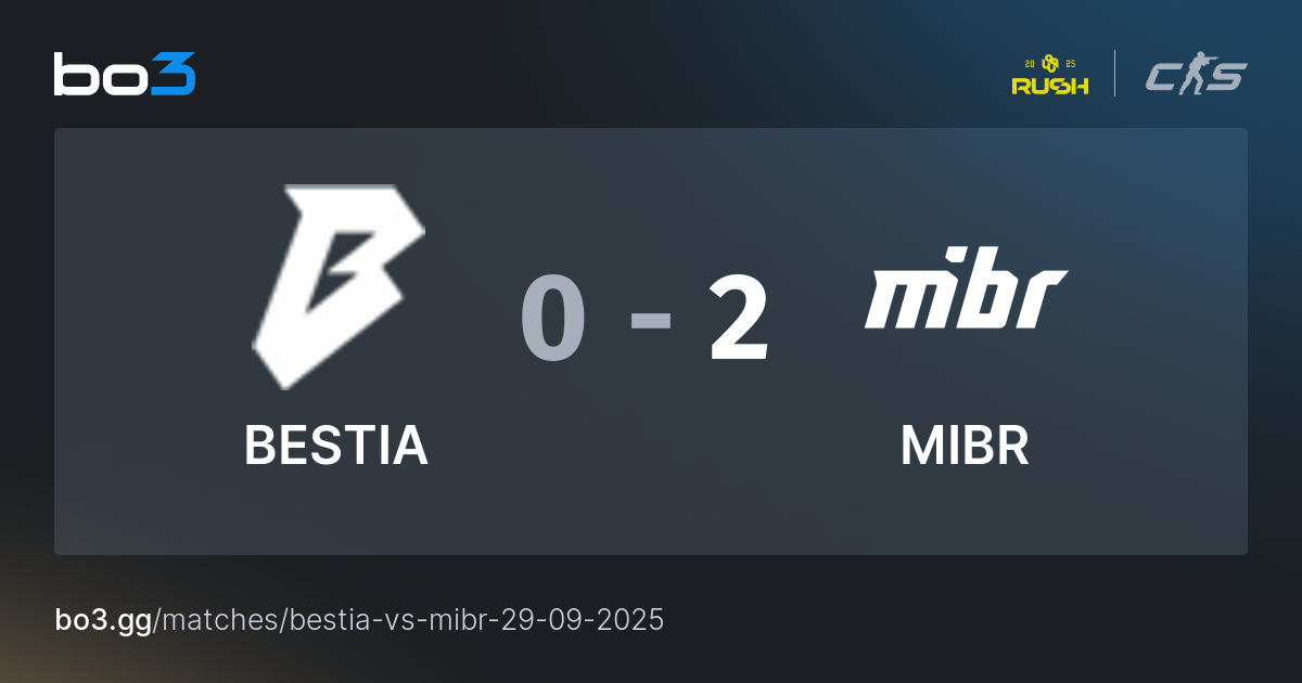 BESTIA vs MIBR - CS2 Match at FERJEE Rush 2025