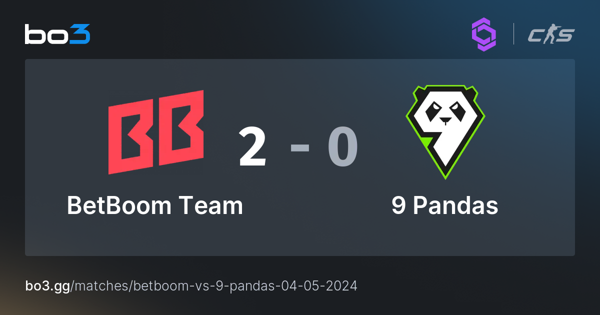 BetBoom vs 9 Pandas - Partido de CS2 en CCT Season 2 European Series 1