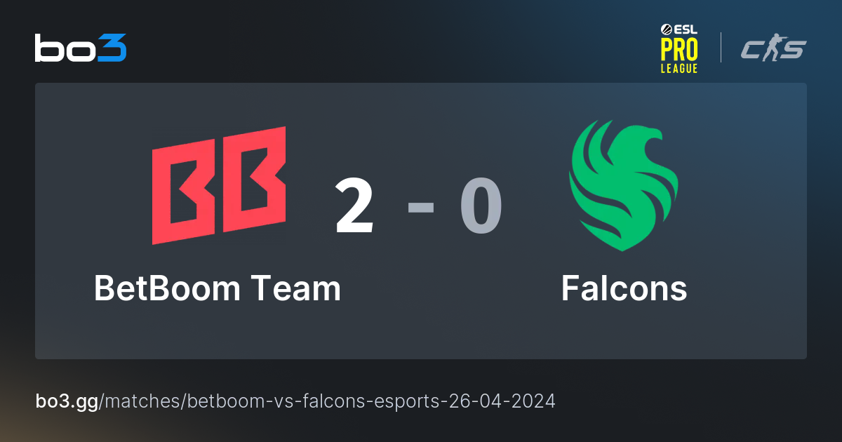 BetBoom vs Falcons - CS2 Match at ESL Pro League Season 19