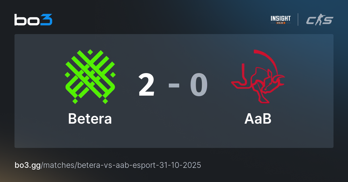 Betera vs AaB - Pertandingan CS2 di Winline Insight Season 9