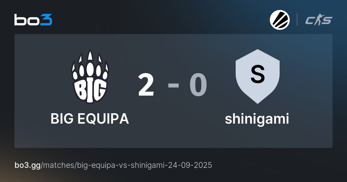 BIG EQUIPA vs shinigami - CS2 Match at ESL Impact League Season 8 ...