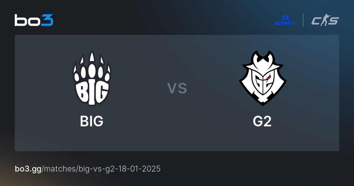 BIG vs G2 - Live - CS2 Match at BLAST Bounty Spring 2025: Closed Qualifier