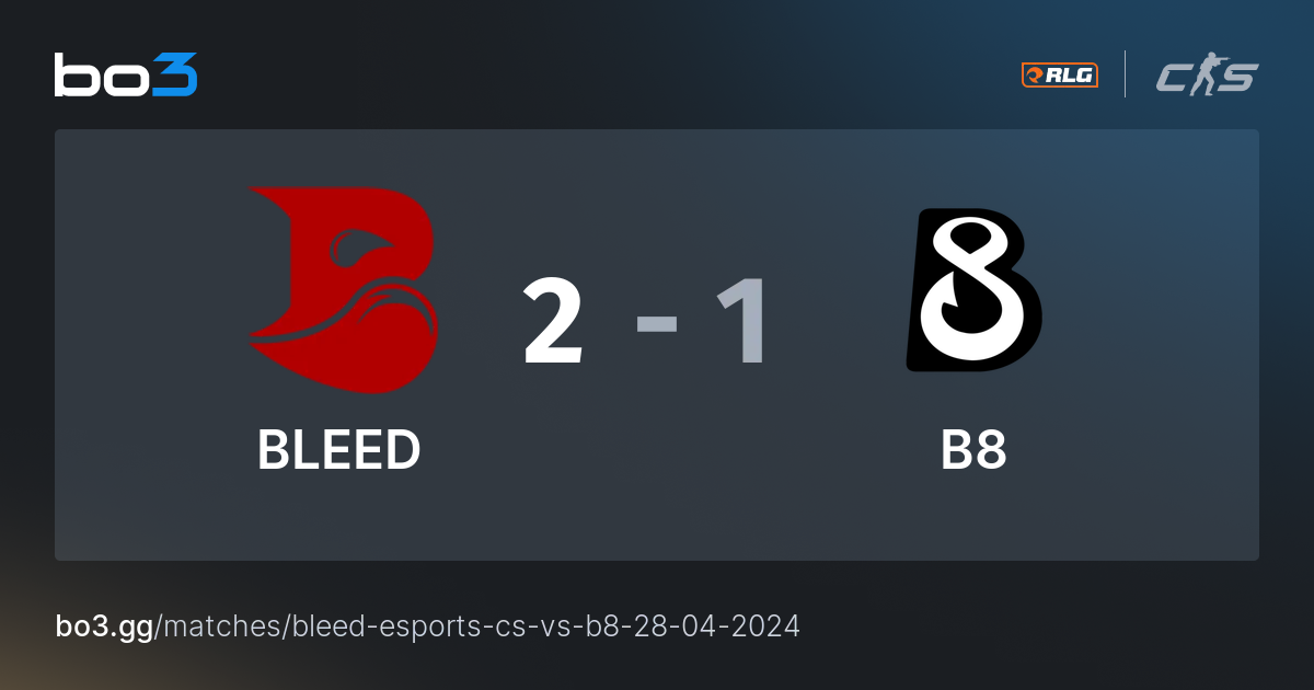 BLEED vs B8 - CS2 Match at RES Regional Series 3 Europe