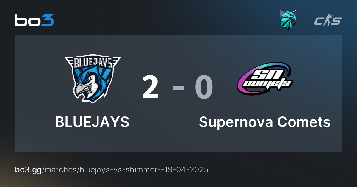BLUEJAYS vs Supernova Comets - CS2 Match at Dust2.us Eagle Masters Series 1