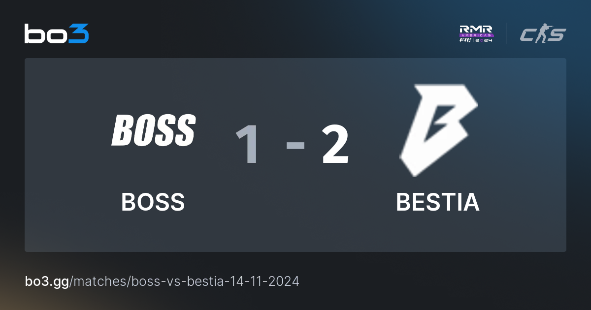 BOSS vs BESTIA - CS2 Match at Perfect World Shanghai Major 2024: American RMR