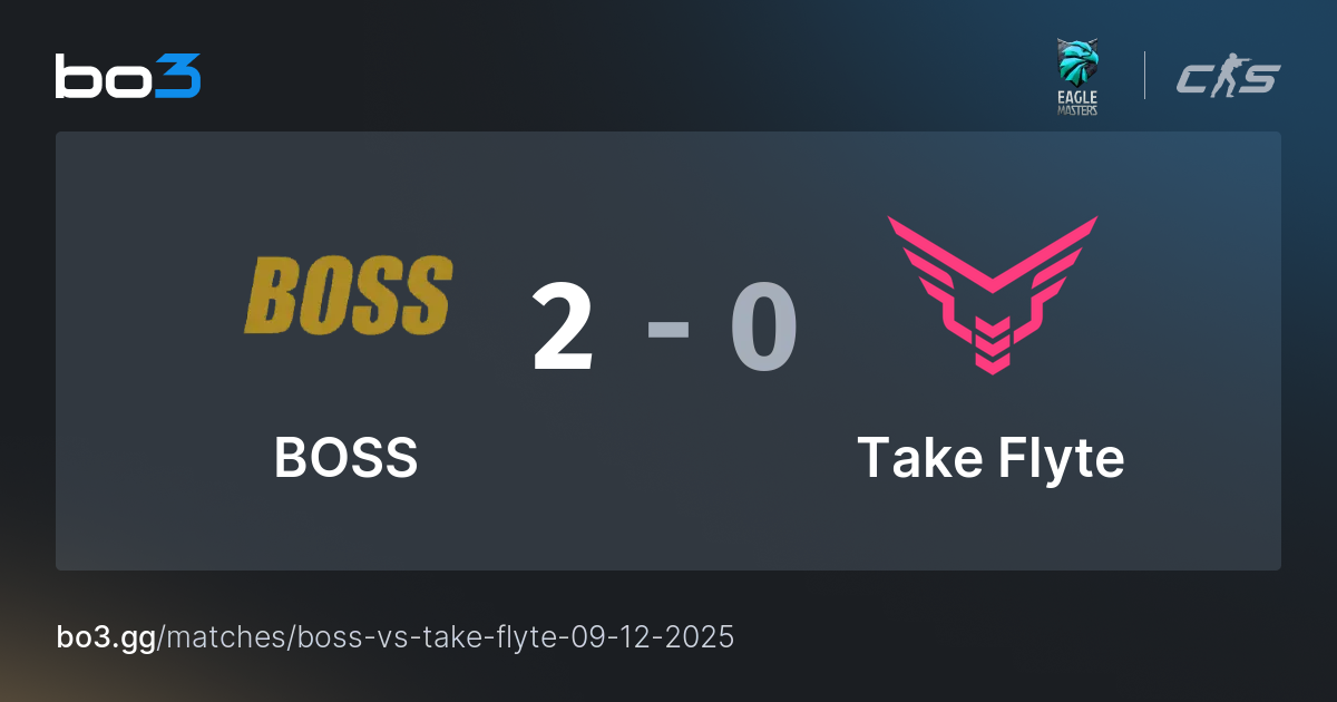 BOSS vs Take Flyte - CS2 Match at Dust2.us Eagle Masters Series 5
