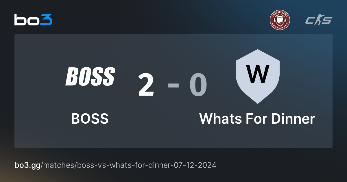 BOSS vs Whats For Dinner - CS2 Match at Fragadelphia 18
