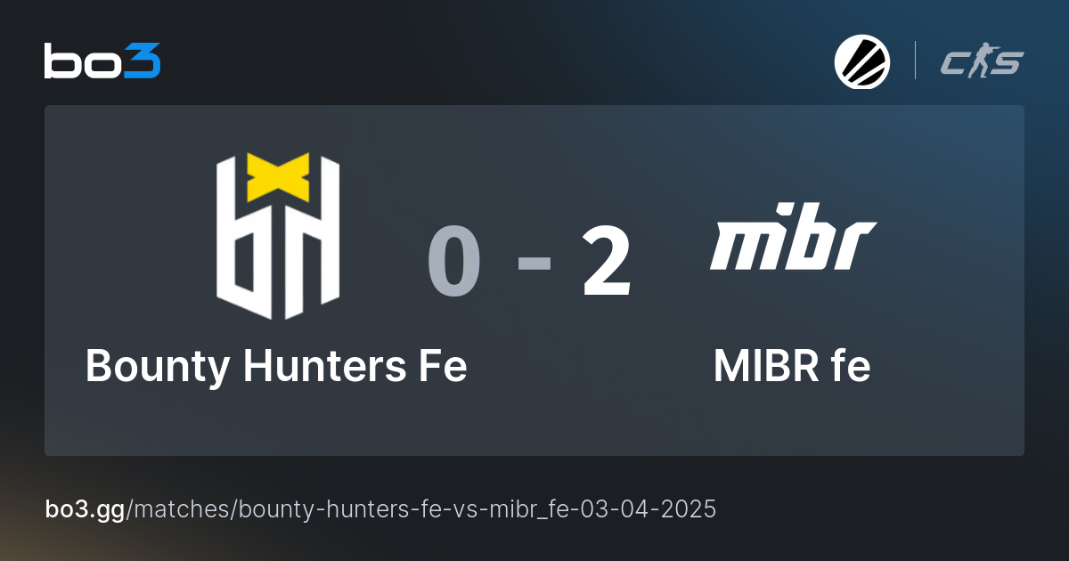 Bounty Hunters Fe vs MIBR fe - Live - CS2 Match at ESL Impact League ...