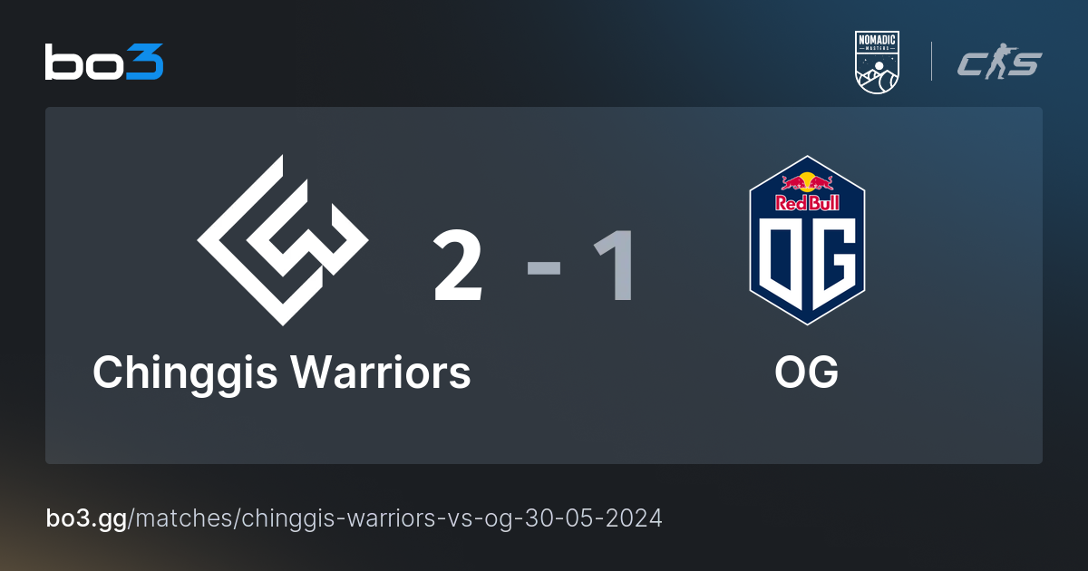 Chinggis Warriors vs OG - CS2 Match at MESA Nomadic Masters Spring 2024