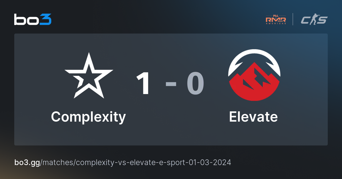 Complexity vs Elevate - CS2 Match at PGL Major Copenhagen 2024: American RMR