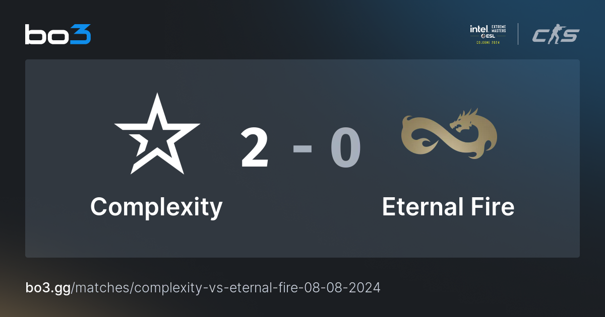 Complexity vs Eternal Fire - CS2 Match at IEM Cologne 2024 Play-in