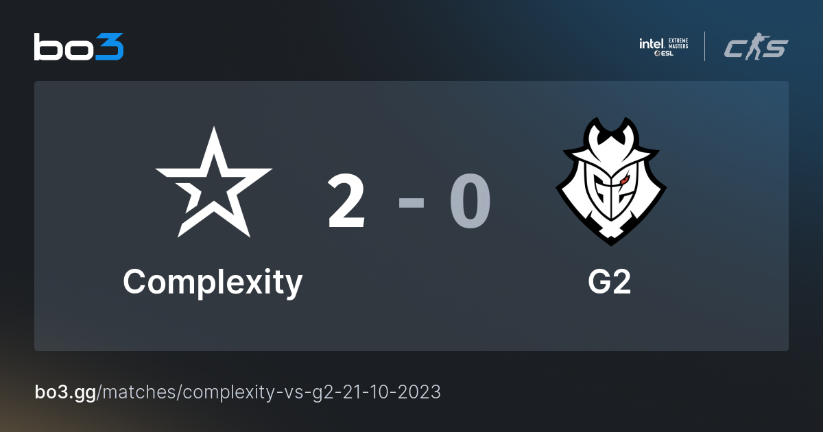 Complexity vs G2 - CS2 Match at IEM Sydney 2023