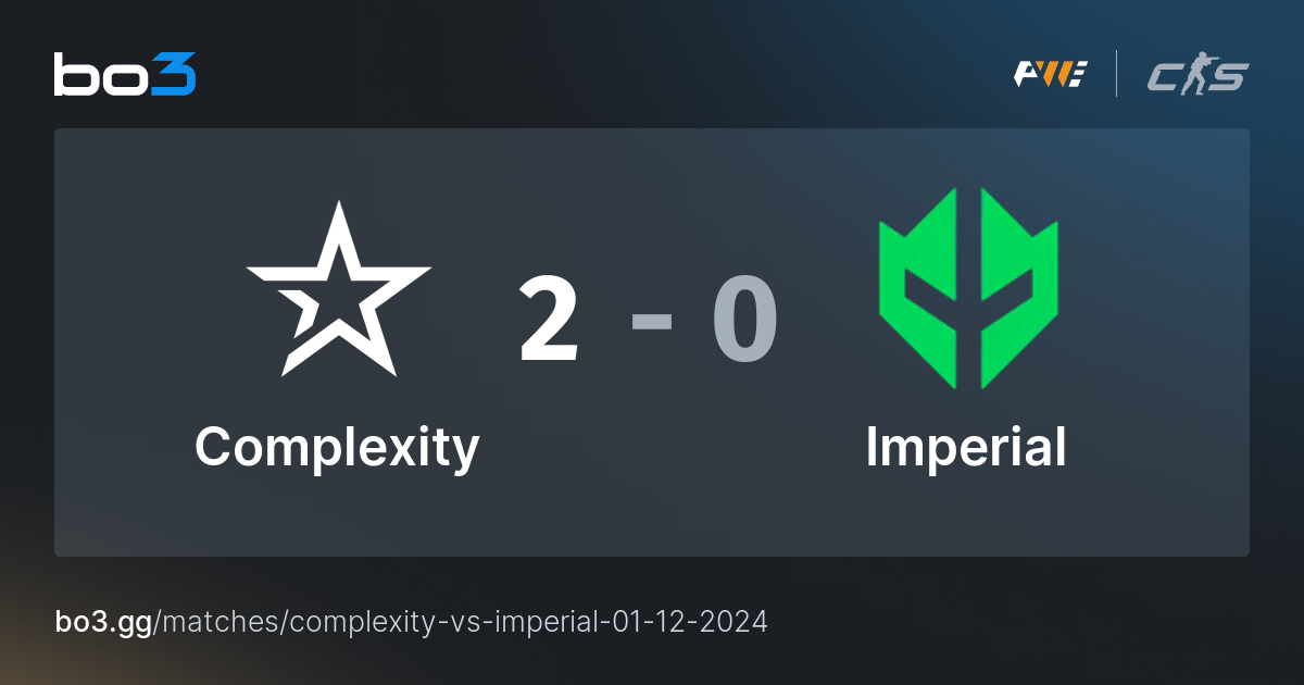 Complexity vs Imperial - CS2 Match at Perfect World Shanghai Major 2024 Opening