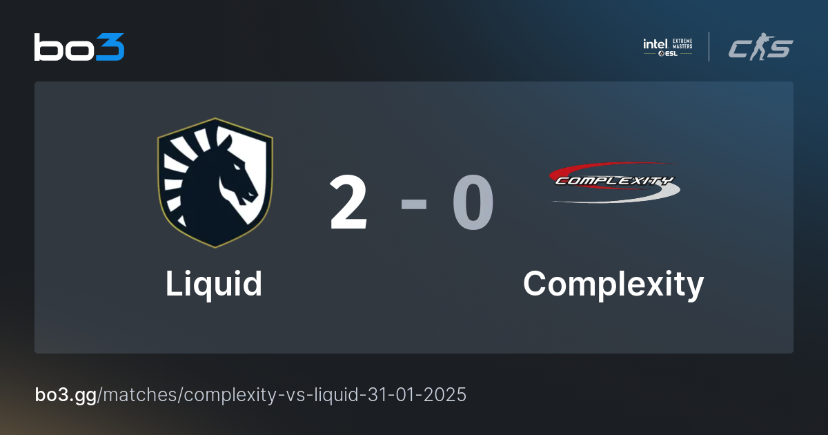 Liquid vs Complexity - CS2 Match at Intel Extreme Masters Katowice 2025 Play-In