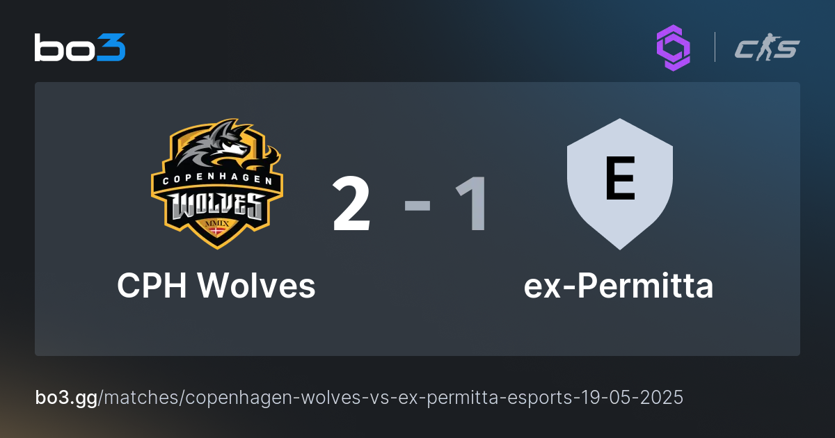 CPH Wolves vs ex-Permitta - CS2 Match at CCT Season 3 European Series 2 ...