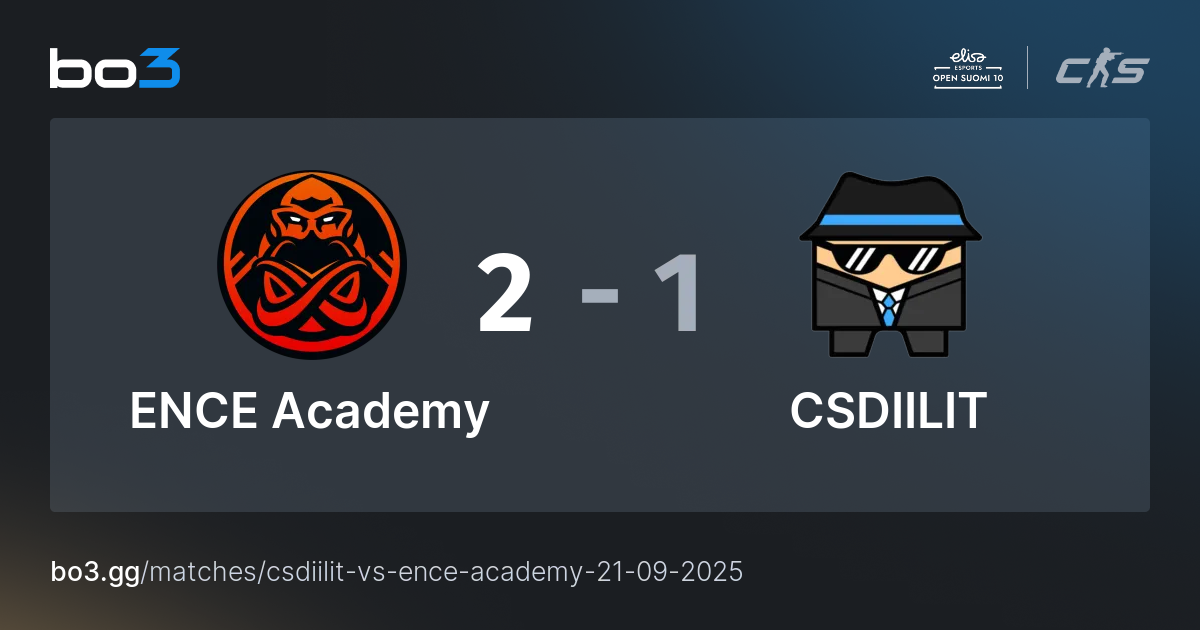 ENCE Academy vs CSDIILIT - CS2 Match at Elisa Open Suomi Season 10