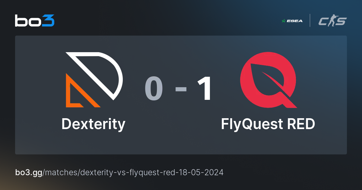Dexterity vs FlyQuest RED - CS2 Match at ESEA Season 49: Advanced ...