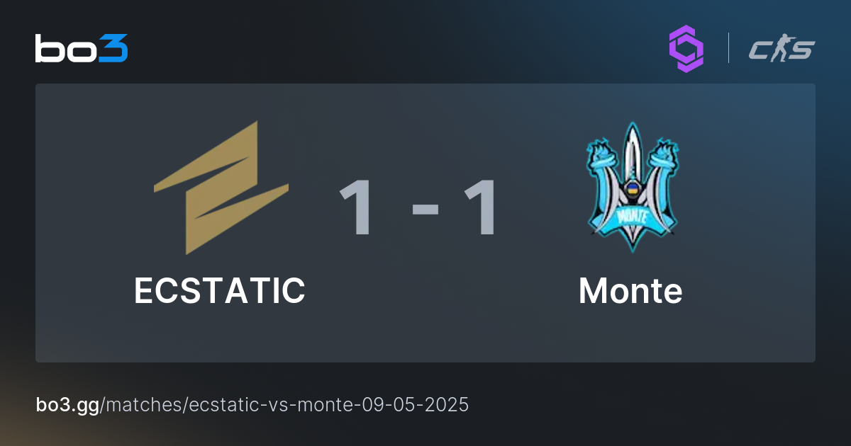 ECSTATIC vs Monte - CS2 Match at CCT Season 3 European Series 1