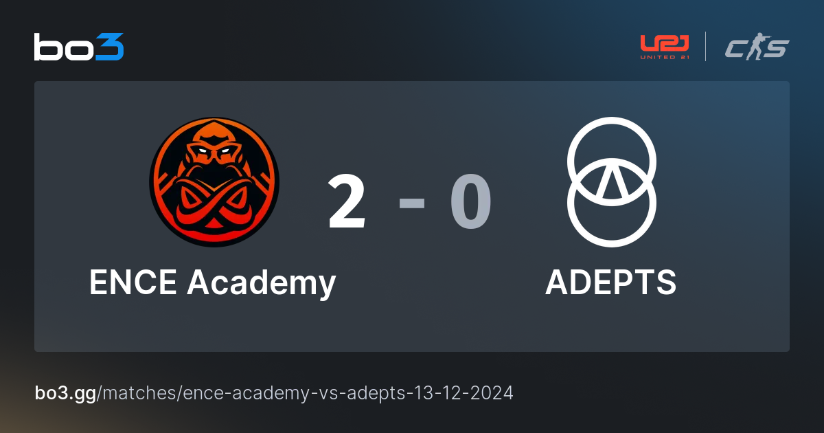 ENCE Academy vs ADEPTS - CS2 Match at United21 Season 24